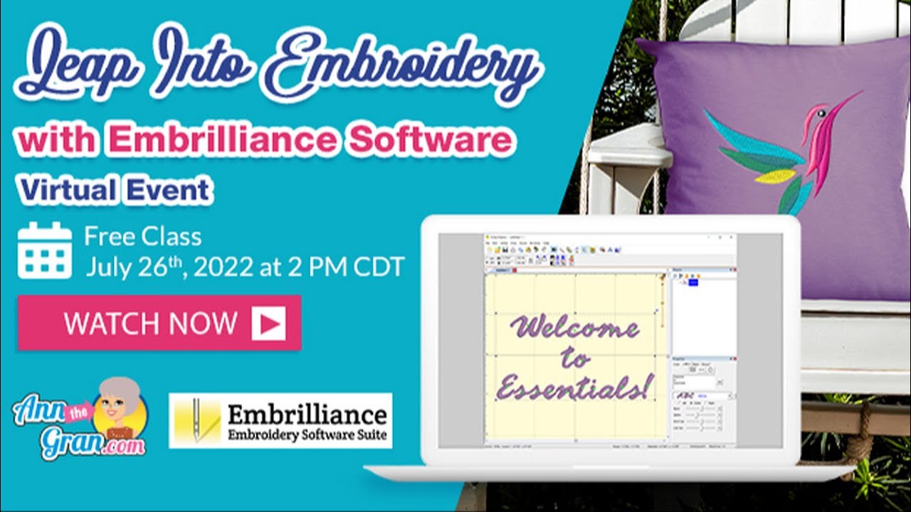 Leap Into Embroidery With Embrilliance Software - YouTube