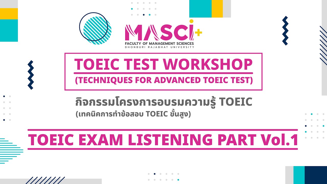 TOEIC Exam Listening Part Vol.1 - YouTube