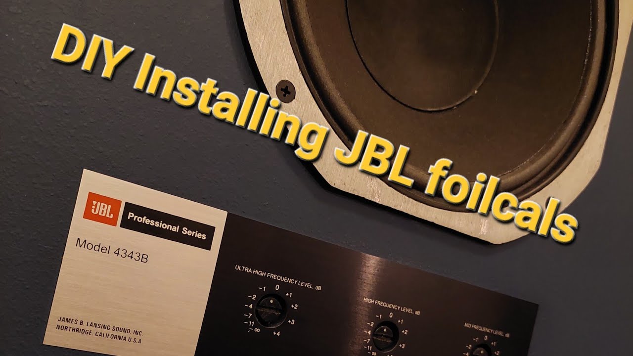 How to attach blue baffle JBL 4343 foilcals, labels - YouTube