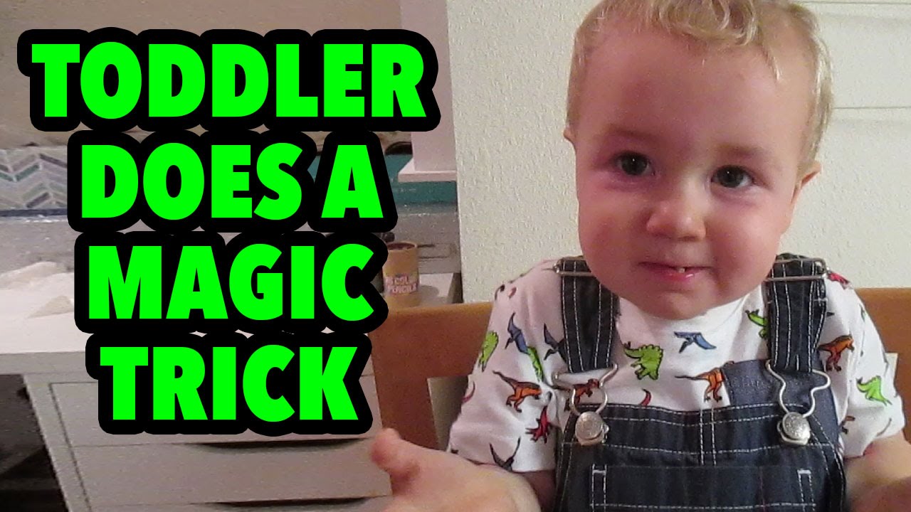 My TODDLER Does a MAGIC TRICK! - YouTube