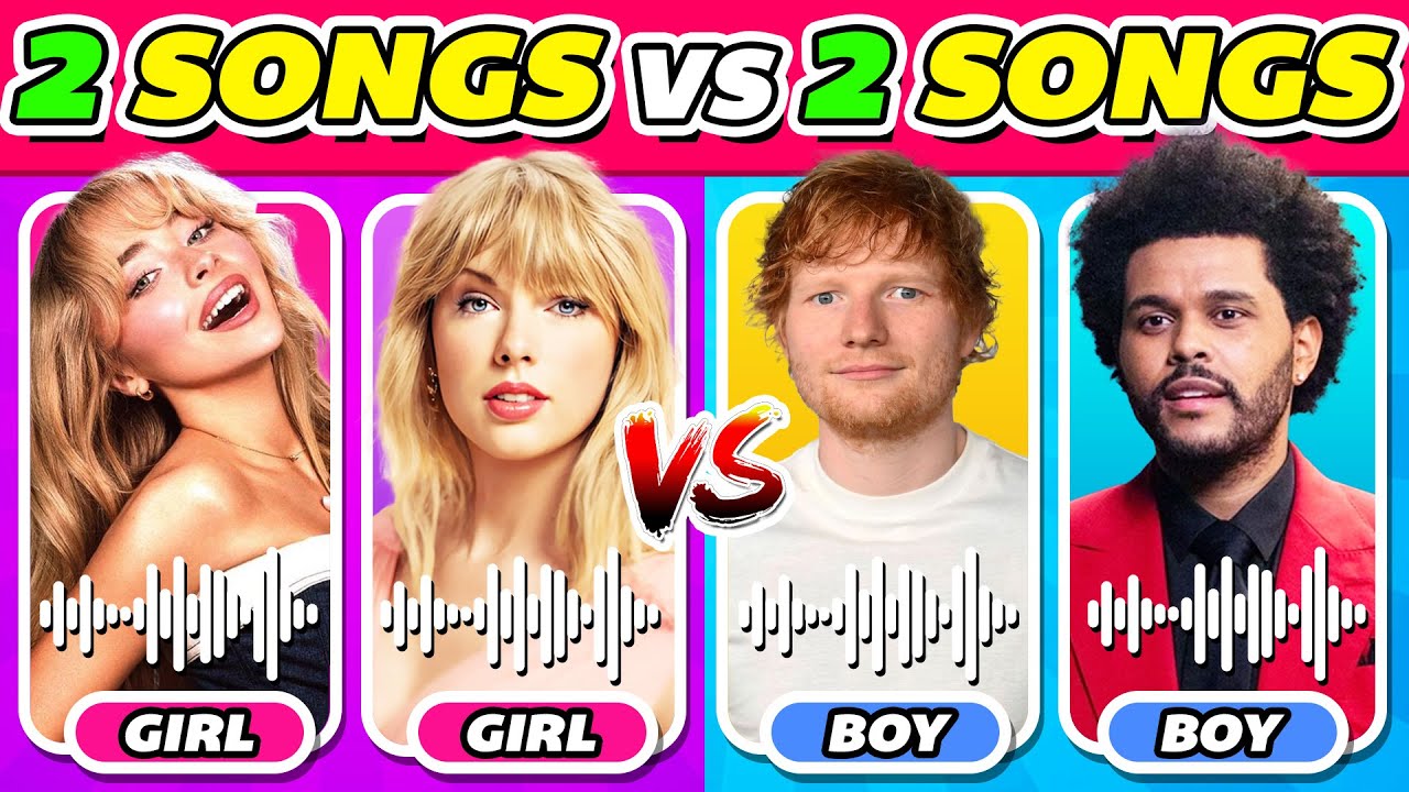 SAVE ONE SONG: 2 GIRLS vs 2 BOYS 🎵 2 SONGS vs 2 SONGS | Music Quiz ...