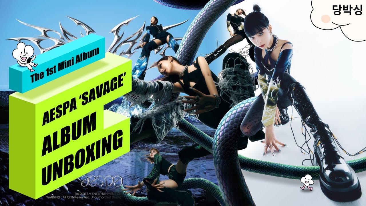 AESPA "SAVAGE" 1st Mini Album UNBOXING 🐍| 에스파 세비지 언박싱 | 포토카드 이벤트 - YouTube