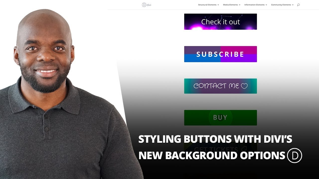 Styling Buttons with Divi’s New Background Options. - YouTube