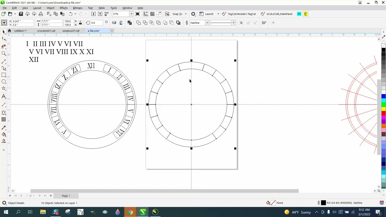 Corel Draw Tips & Tricks Rotate Roman Numbers around - YouTube