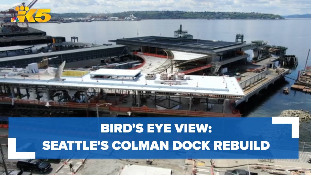 Drone footage: Check in on Seattle's Colman Dock rebuild - YouTube