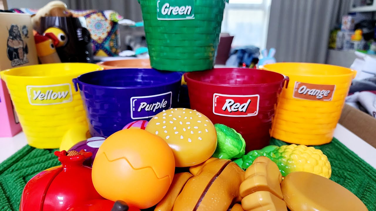 🌈 SATISFYING ASMR & COLOR MATCHING PLAY FOOD - YouTube