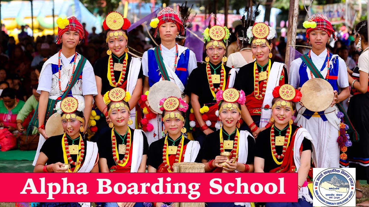 Alpha Boarding School Dance II Teej Mela lamachour 2080 #teej #dance #alpha - YouTube