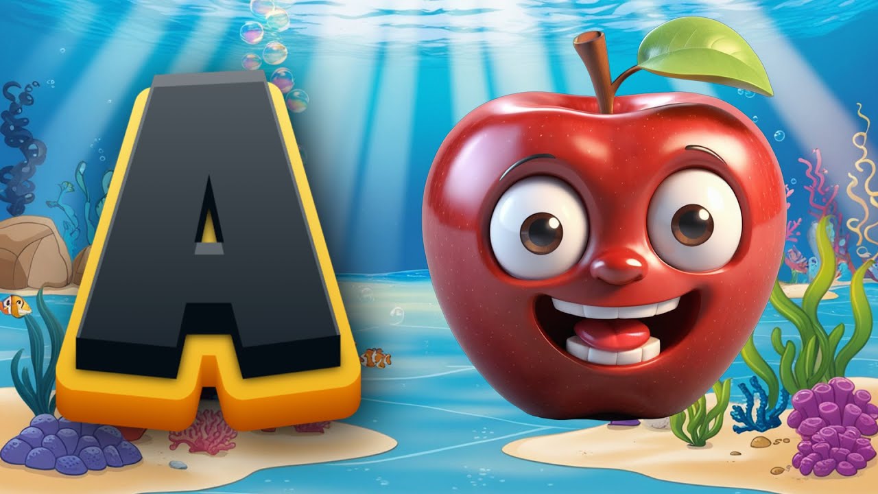 A for Apple | Fun ABC Alphabet Song for Kids | Learn A to Z with Cool ...