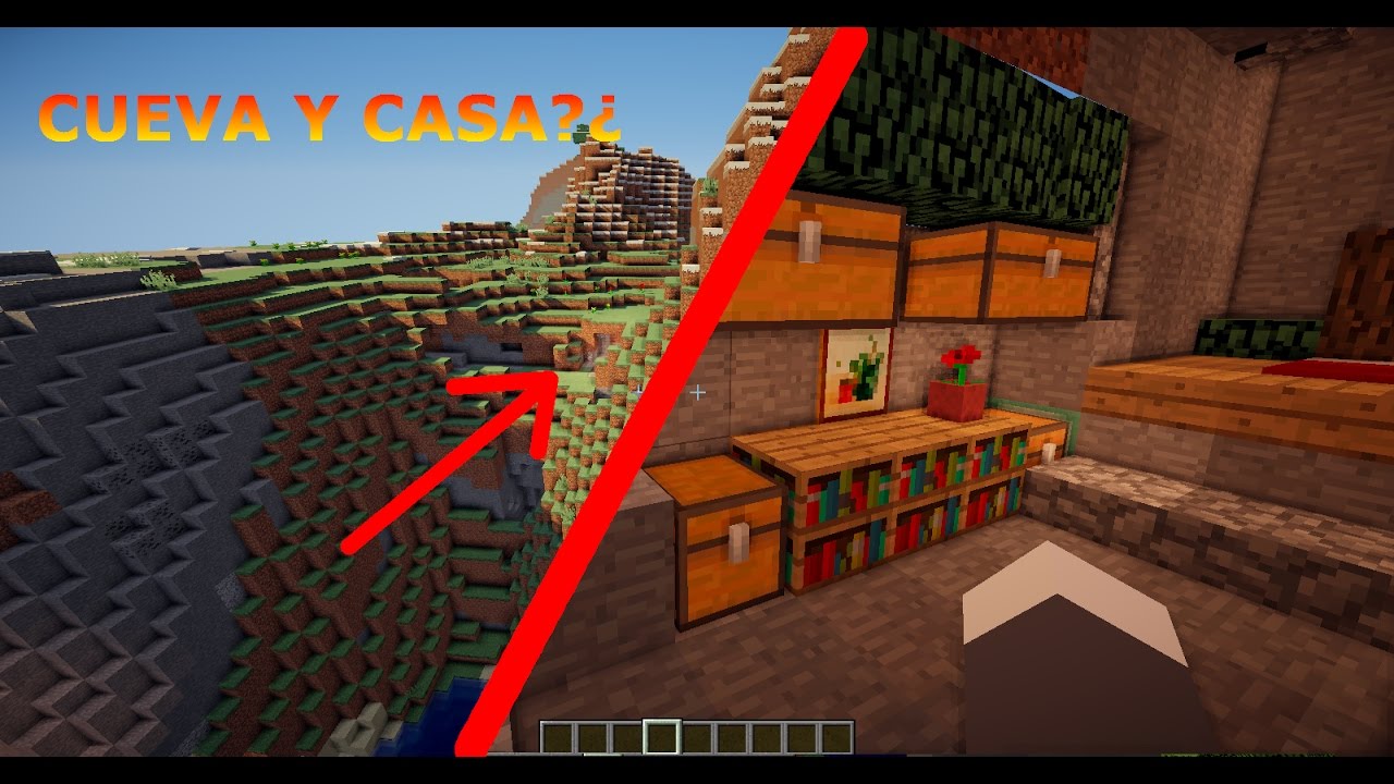 como decorar una cueva en minecraft español - YouTube