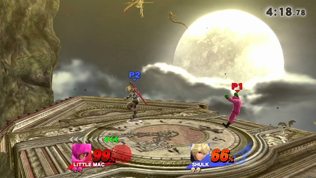 Super Smash Bros.Wii U - J.A.P.A.N (Little Mac) VS Pierce (Shulk) - YouTube