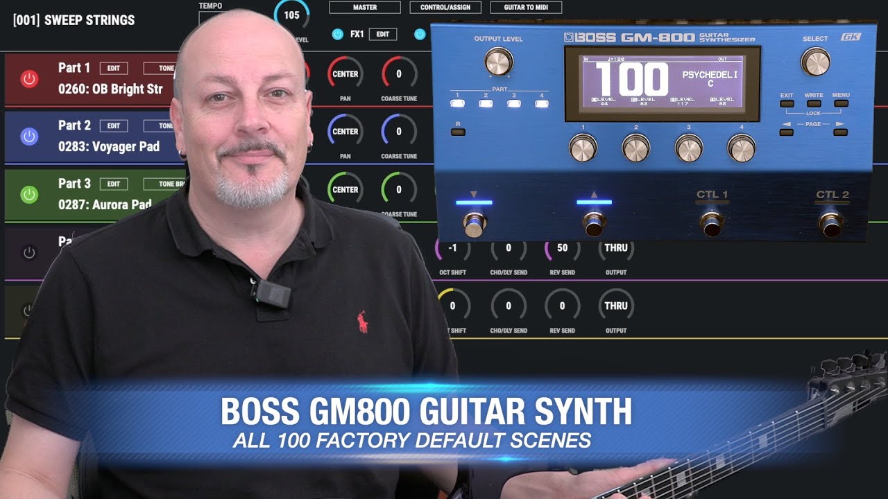 Boss GM800 - All 100 Scenes - YouTube