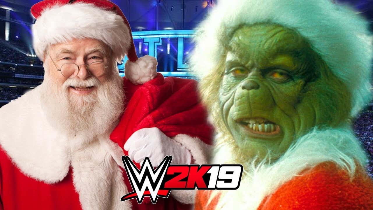 SANTA vs THE GRINCH | WWE 2K19 Gameplay - YouTube