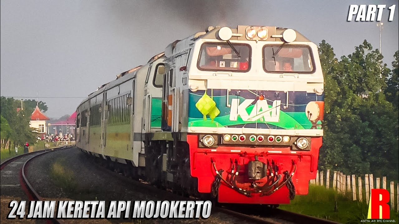 24 Jam kereta Api Angkutan Lebaran 2022 di Mojokerto (Part 1) - YouTube