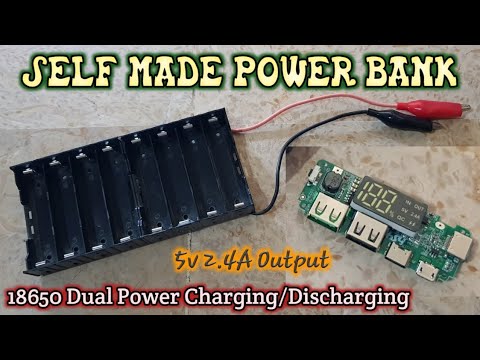 Power Bank with 18650 Using Dual Power Charging/Discharging Module 5v 2 ...