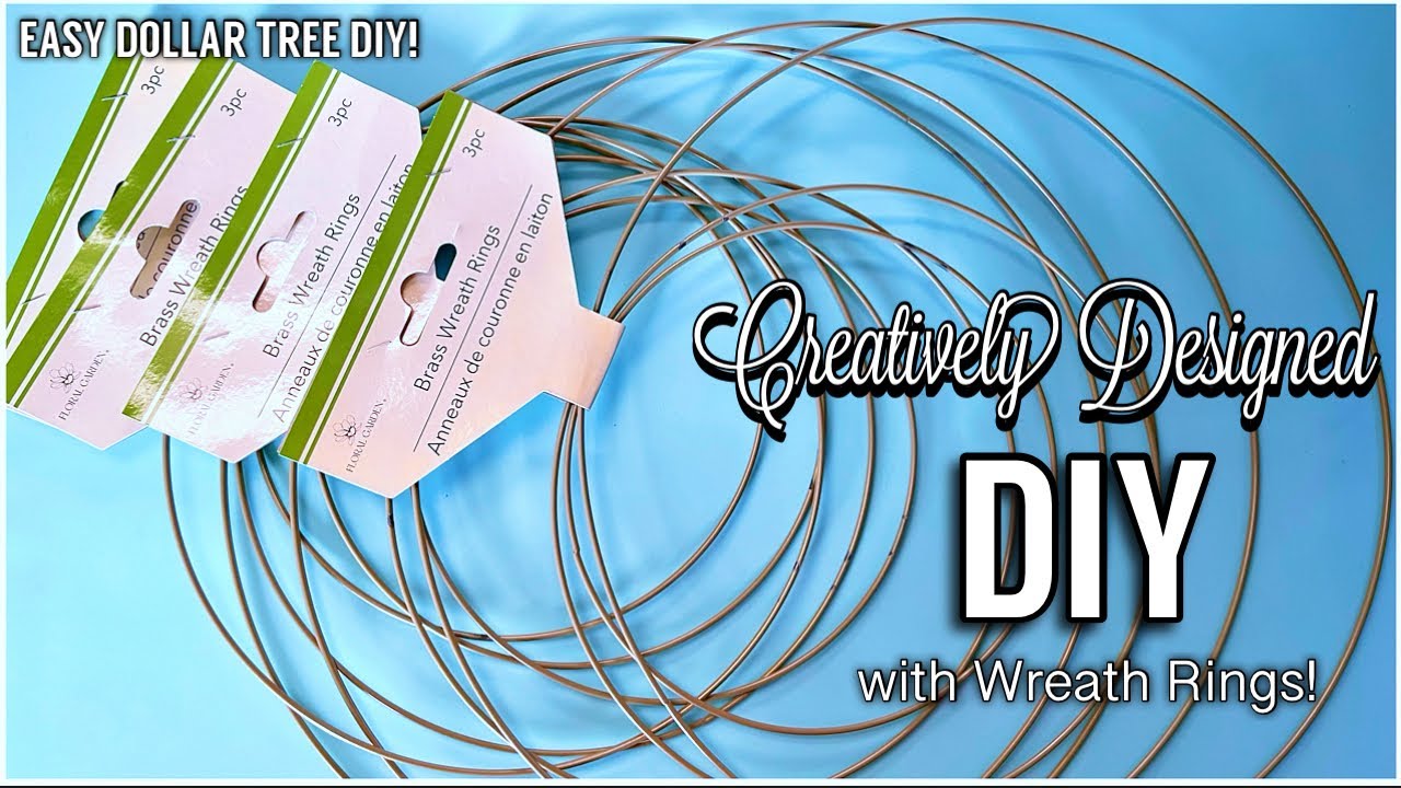 Easy Dollar Tree DIY that looks high end (with Wreath Rings!) - YouTube