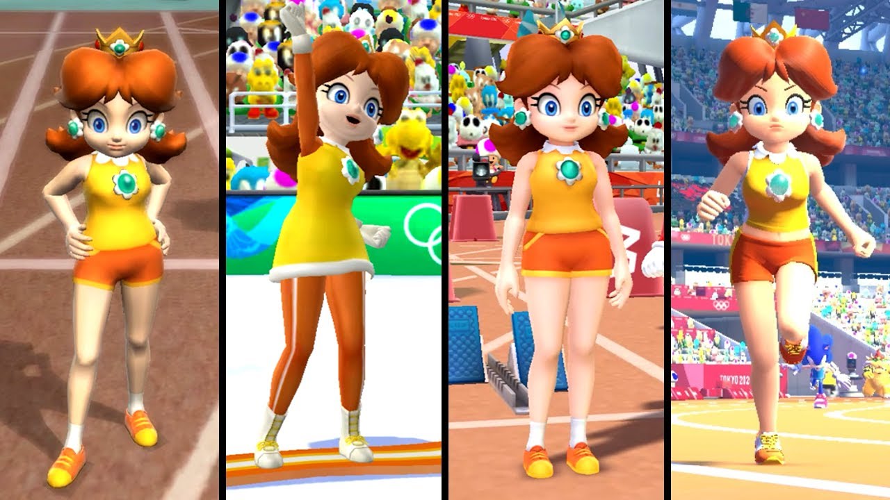 Evolution of Daisy in Mario & Sonic (2007-2022) - YouTube