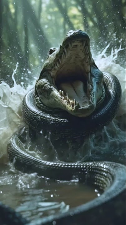 The Lunge: Crocodile's Kill Zone #shorts #wildlife #crocodile #python ...