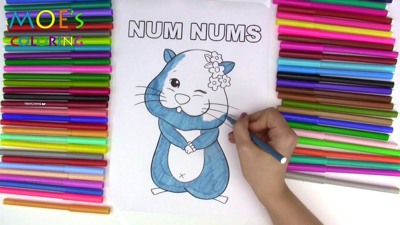 Num Nums Coloring page 2018 New HD Video for Kids - YouTube