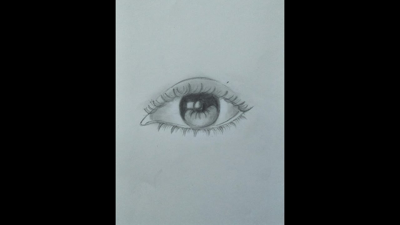 Eye easy drawing tutorial for beginners - step by step - YouTube