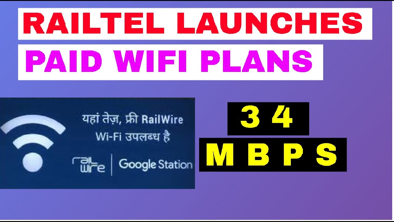 RAILTEL Launches PAID WIFI PLANS on Railway Stations - YouTube