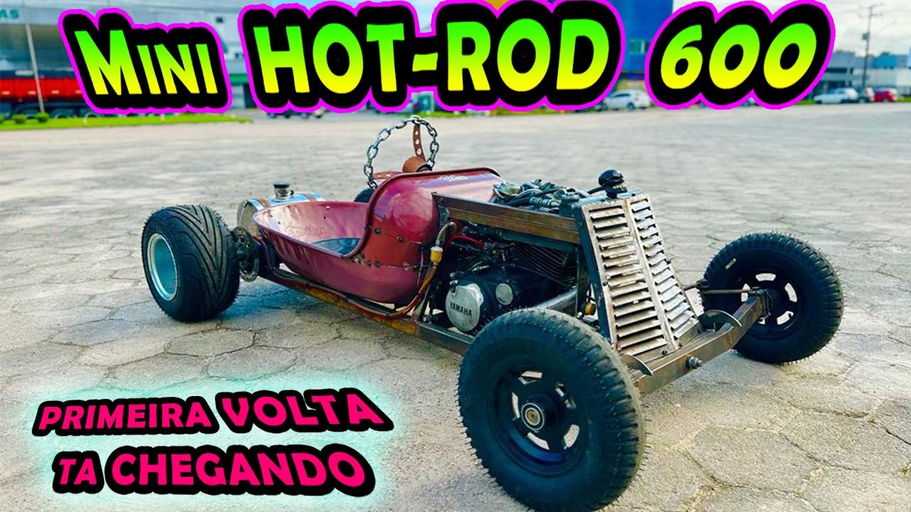 Mini HOT-ROD 600 - agora tem FREIO !! - MOTOR DE XT 600 - YouTube