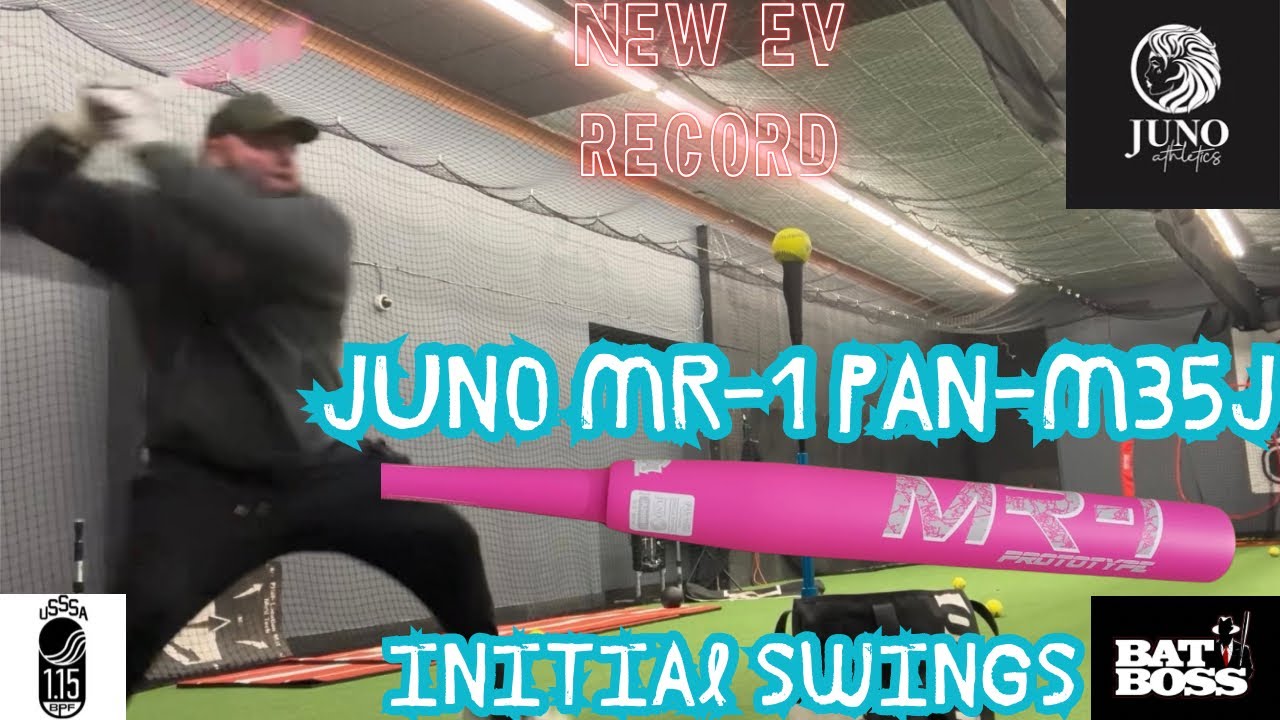 New EV Record|Juno Mr-1 pan-m35j |Initial swings|Slowpitch softball bat ...
