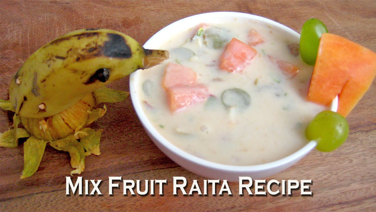 Mix Fruit Raita Recipe by Sameer Goyal @ ekunji.com - YouTube