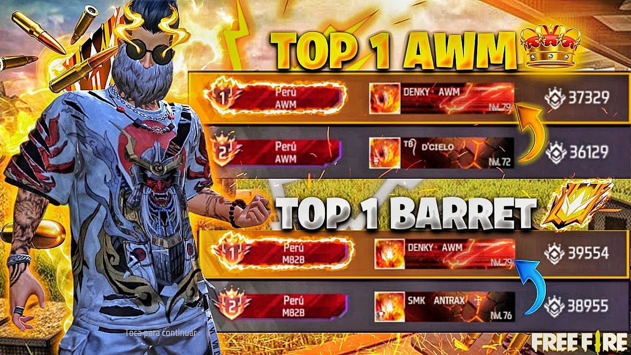 REY DEL " TOP 1" "AWM & BARRET"🔥 EL MEJOR DE SUR & EE.UU👑 PANEL DENKY ...