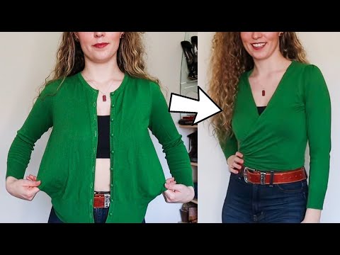 Cardigan Style Hack - Super Easy, No Sew! - YouTube