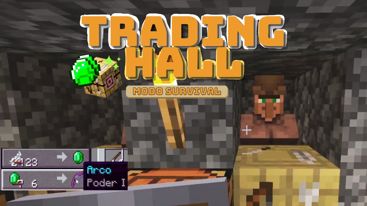 👨‍🌾💎CÓMO HACER TRADING HALL MODO SURVIVAL | Minecraft Técnico | MONKEY ...