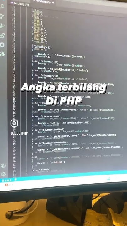 Membuat angka terbilang dengan php - YouTube