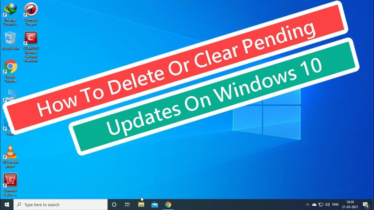 How To Delete Or Clear Pending Updates On Windows 10 - YouTube