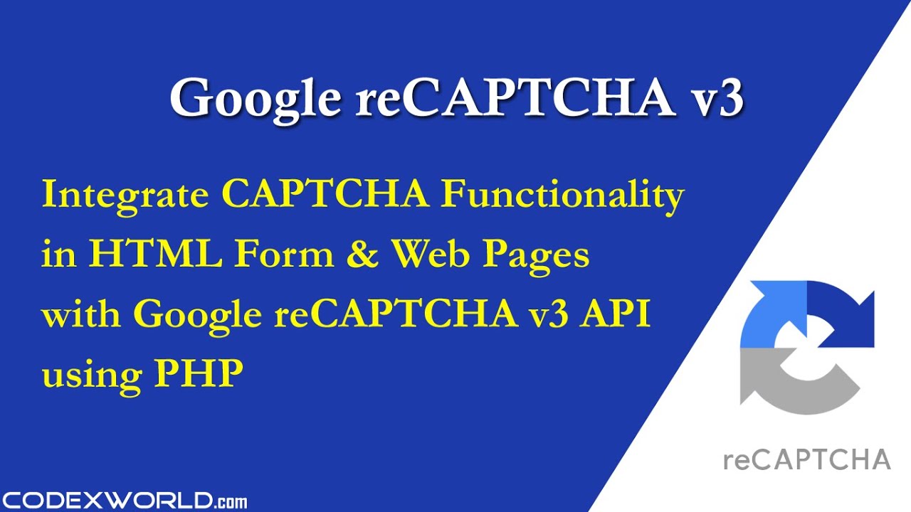 Integrate Google ReCAPTCHA V3 In HTML Form With PHP YouTube