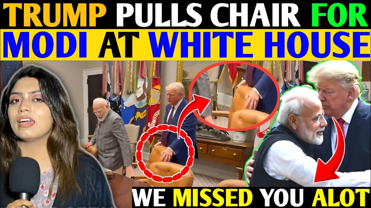 TRUMP PULLS CHAIR FOR PM MODI AT WHITE HOUSE💥-TRUMP SAYS 'WE MISSED YOU ...
