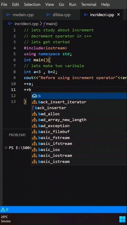 Increment & Decrement Operator In C++ Programming Language #operator #Cpp #programming #code ...