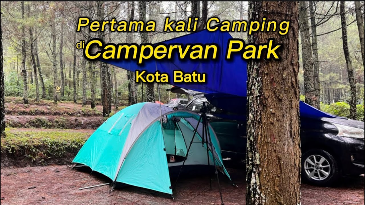 Camping di Taman Pinus Campervan Park Batu - YouTube