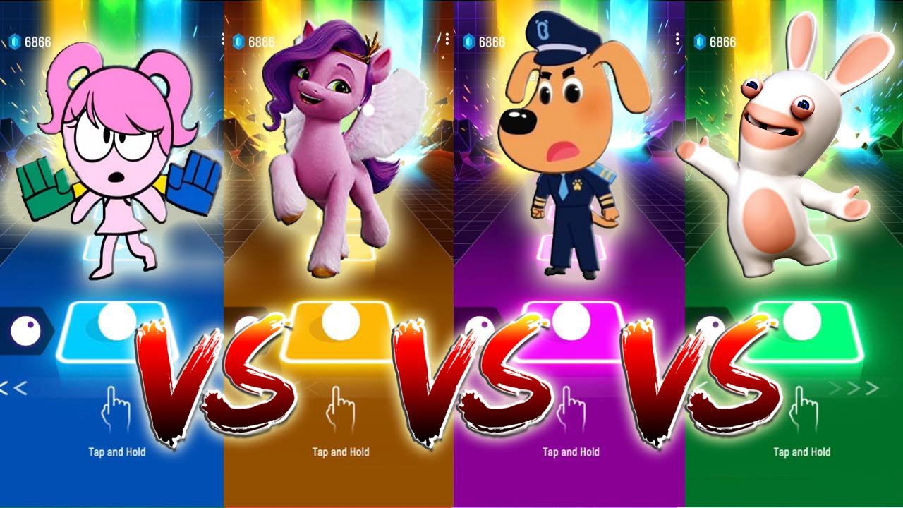 Mom long legs vs My Little Pony vs BabyBus Police vs Rabbids invasion ...