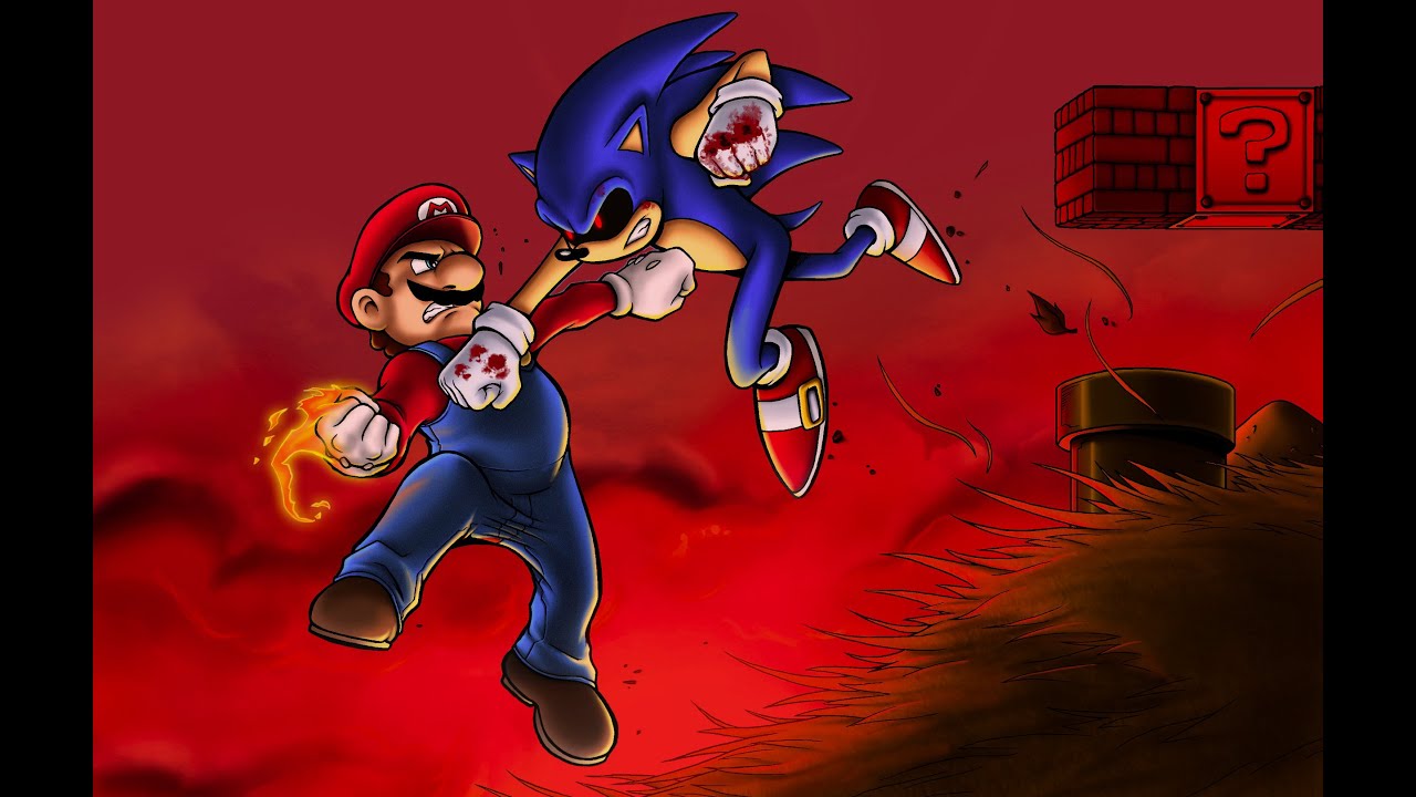 SSF2 Mod Battle: Sonic.exe V5 Vs Mario - YouTube