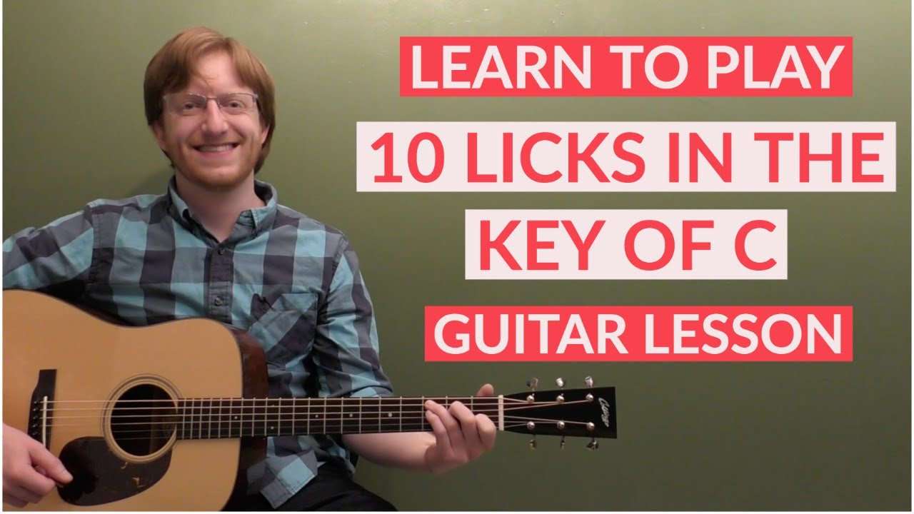10 Licks In The Key Of C Beginner Bluegrass Guitar Lesson With Tab