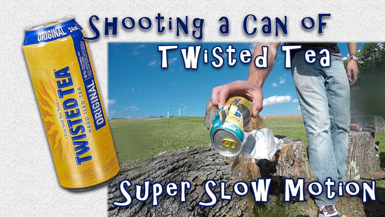 Shooting a Can of Twisted Tea - Super Slow Motion - YouTube