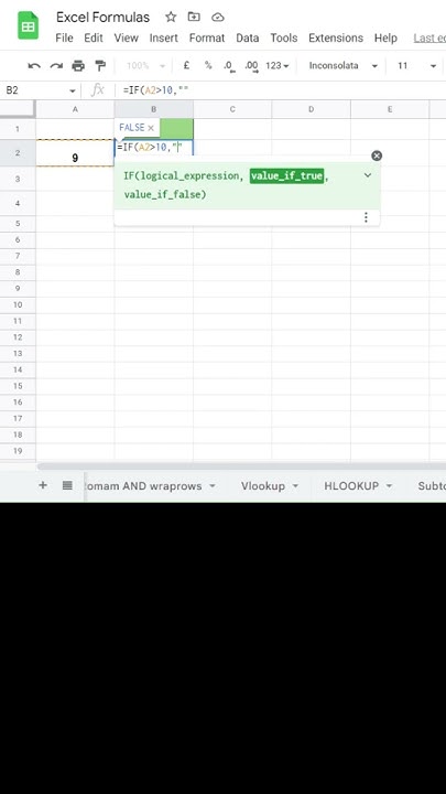If Formula I Shorts Shortsfeed Shortvideo Excel Exceltutorial