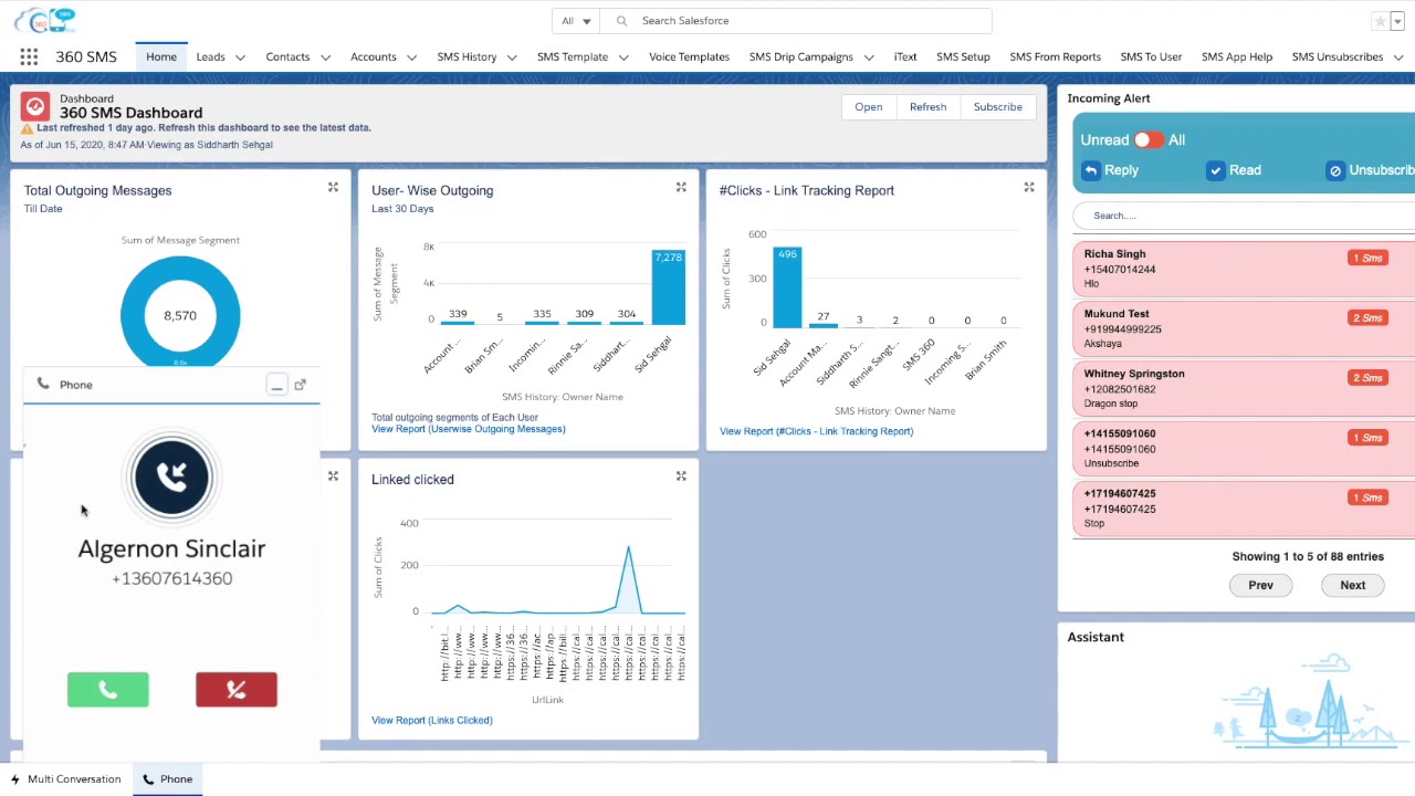 360 CTI | Make Calls From Salesforce | In-app CTI Calling In 360 SMS ...