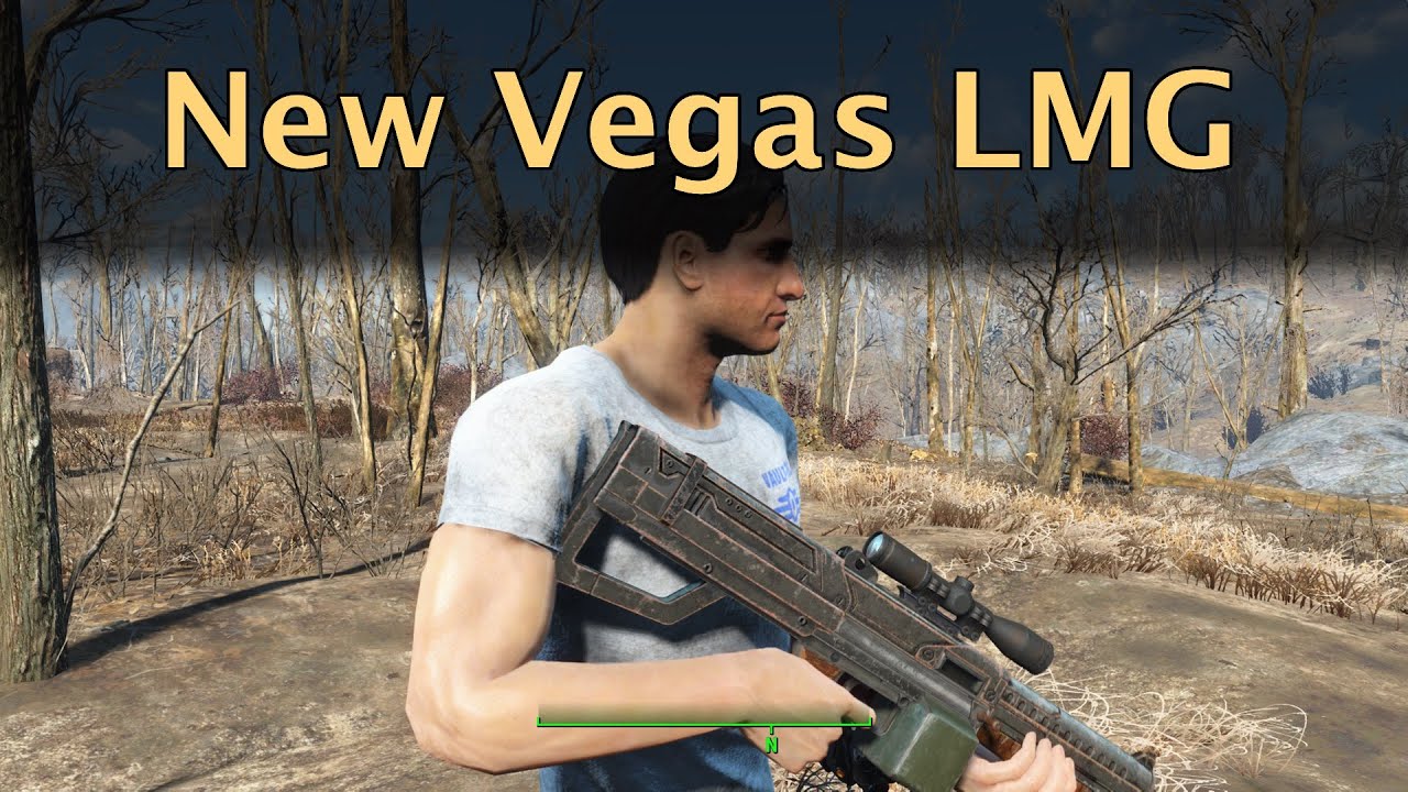【Xbox One】Fallout 4 MOD「New Vegas Light Machine Gun」試し撃ち - YouTube