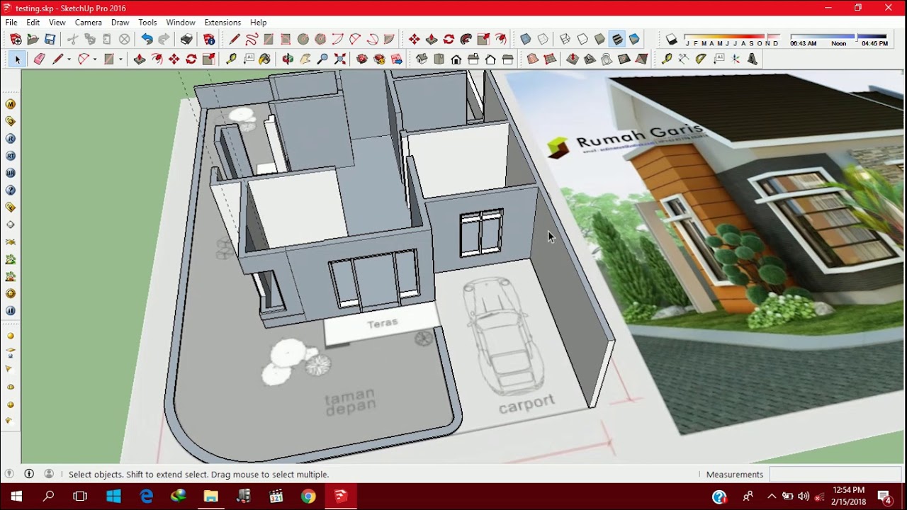 Tutorial belajar 3d modeling di sketchup bagi pemula-PART II - YouTube