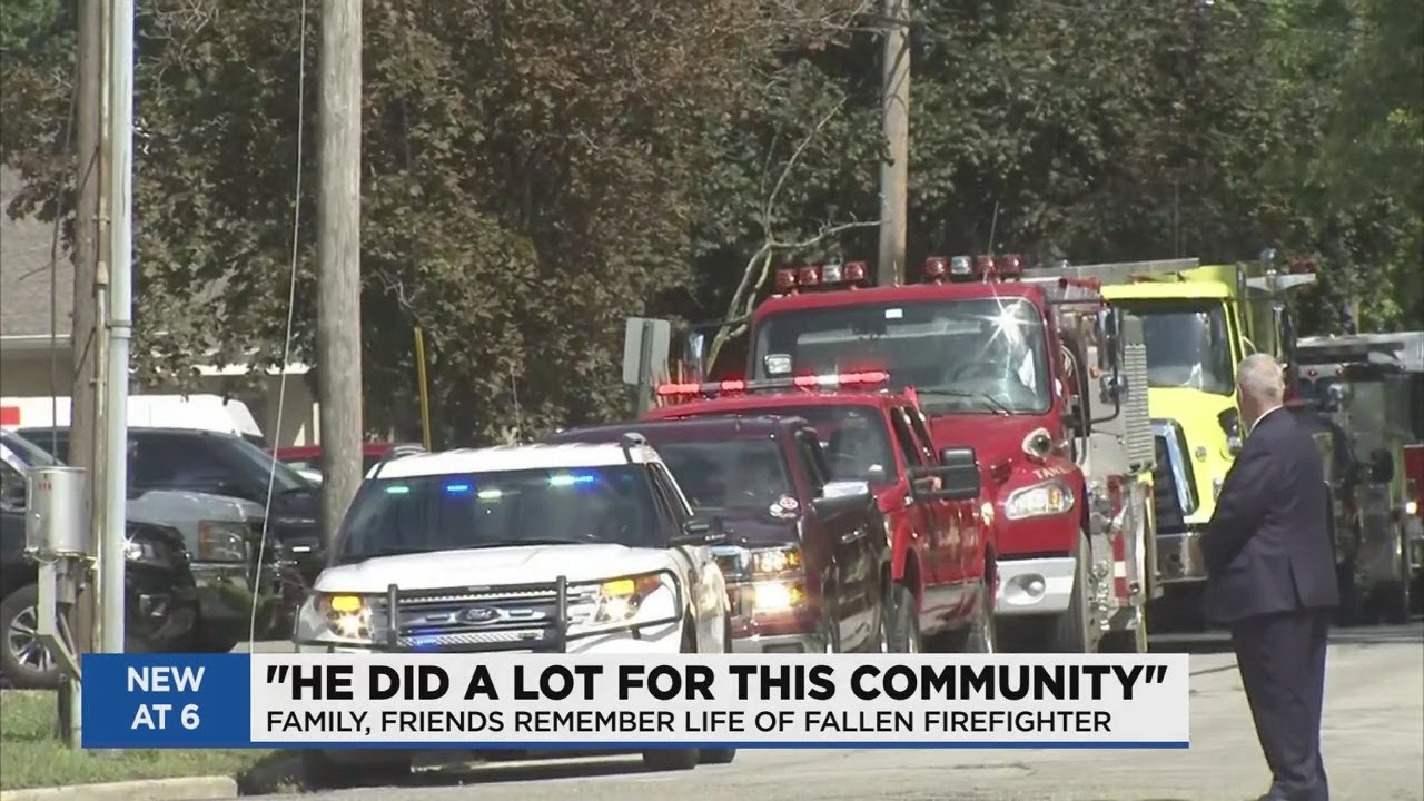Family, friends remember life of fallen firefighter - YouTube