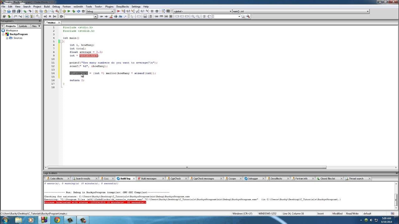 C Programming Tutorial - 48 - Creating an Expandable Program using the Heap - YouTube