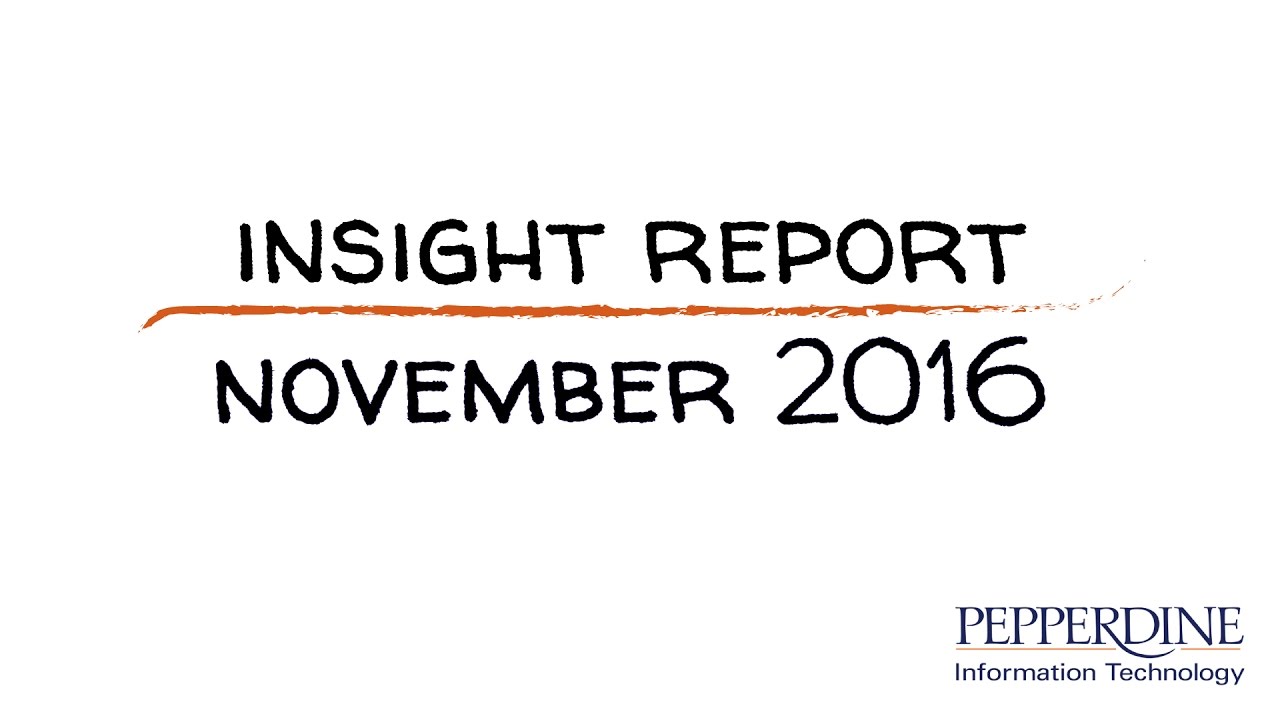 Insight Report November 2016 - YouTube