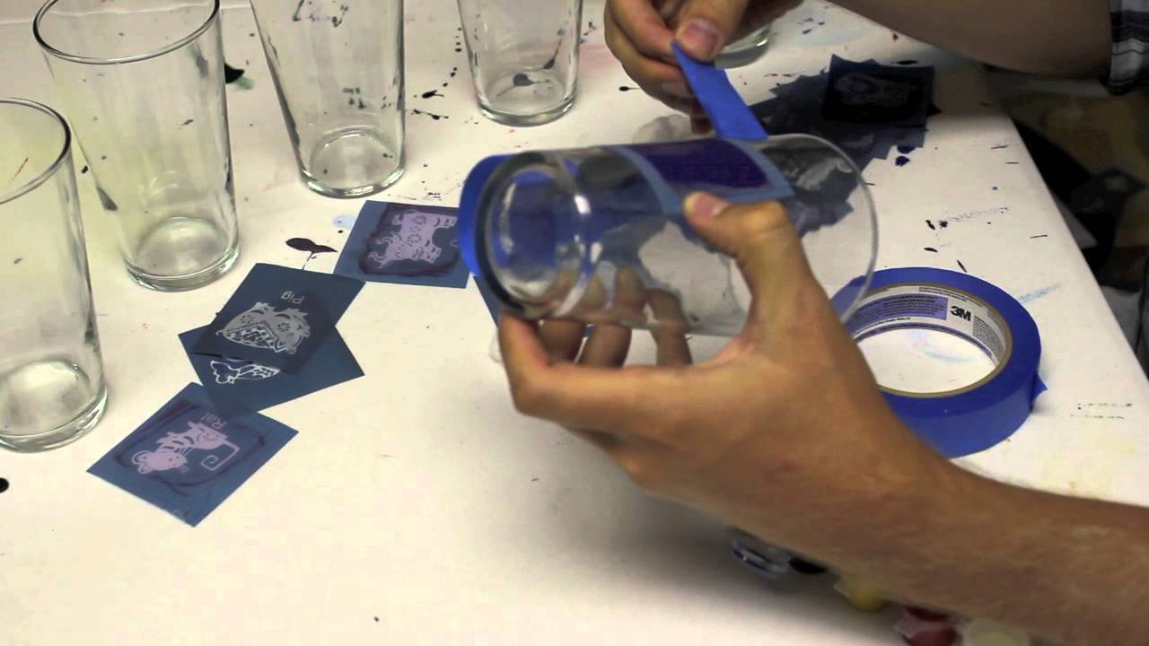 FUN EASY TO SCREEN PRINT ON GLASS AT HOME YouTube