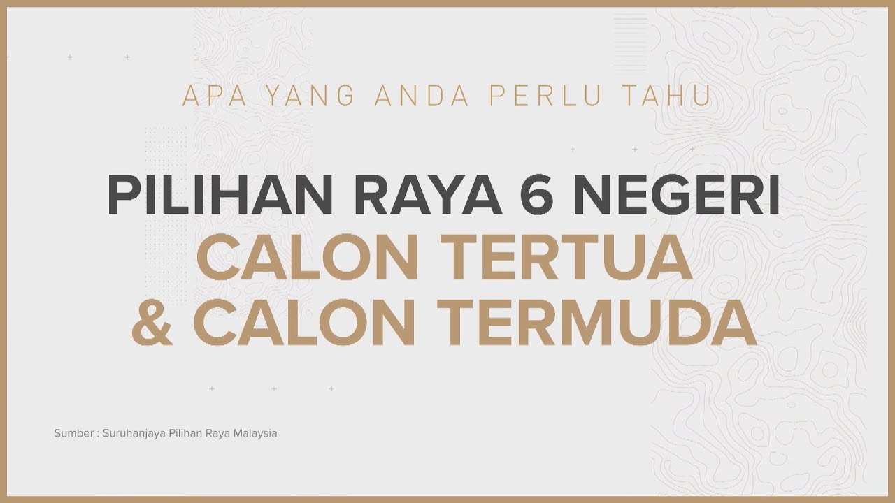 [INFOGRAFIK] PRN 6 Negeri: Calon tertua & calon termuda - YouTube