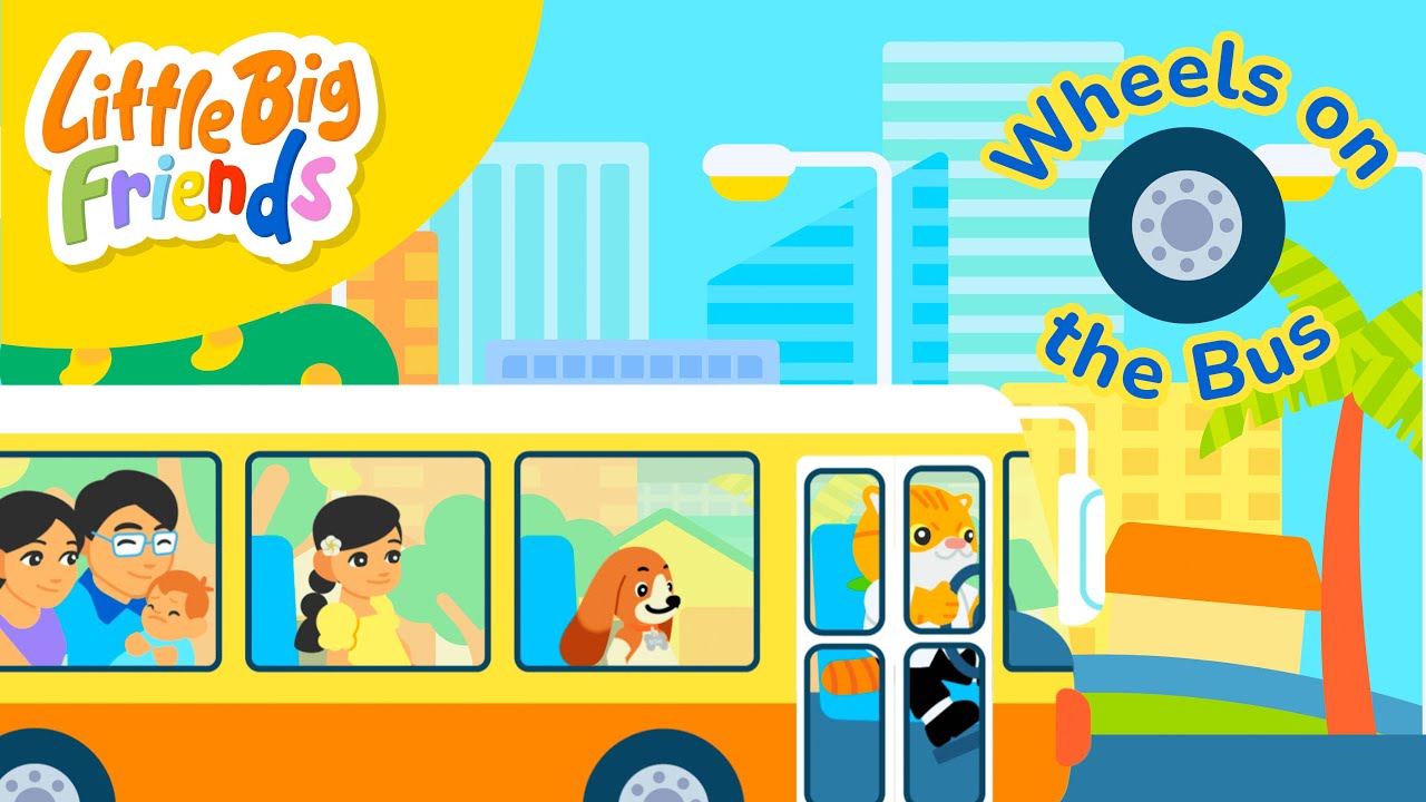 Wheels on the Bus 🚌🛞 | Classic Nursery Rhymes 🎵 | Little Big Friends ...